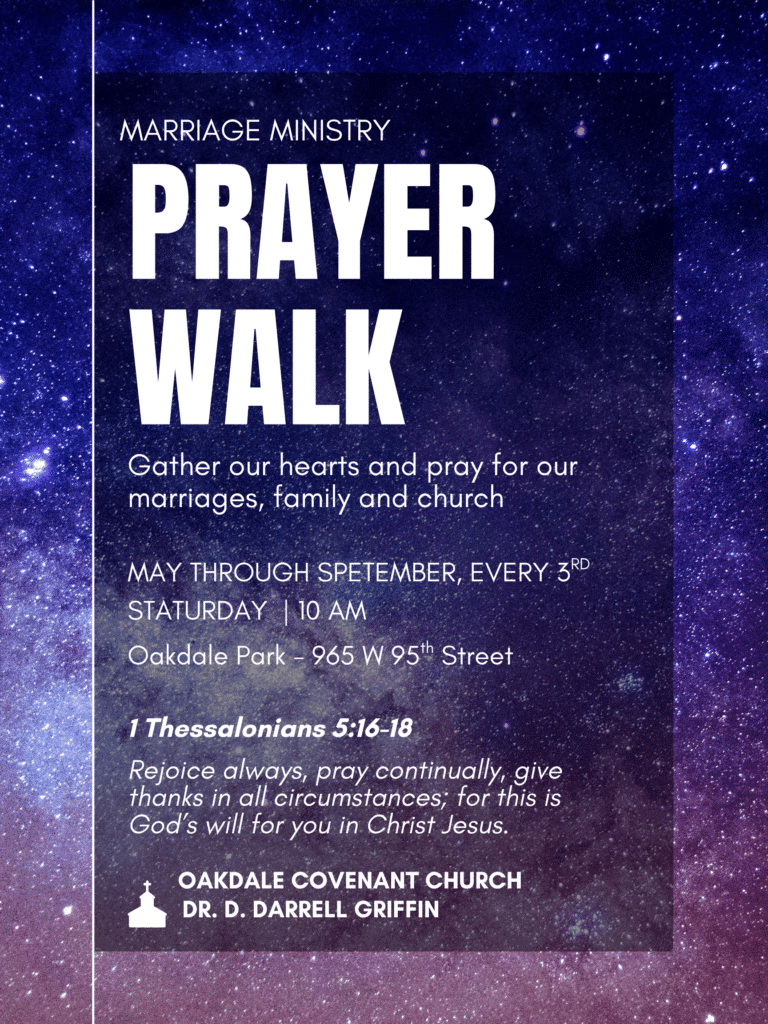 Marriage Ministry Prayer Walk - Oakdale Covenant Church - Together Chicago