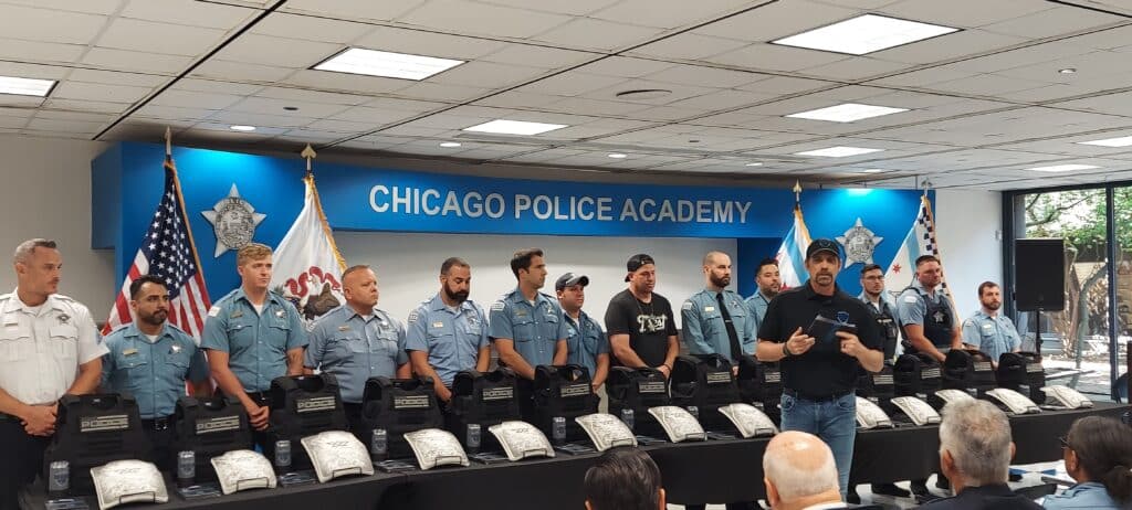 Shield 616 Presents Gear to Chicago Police Department - Together Chicago